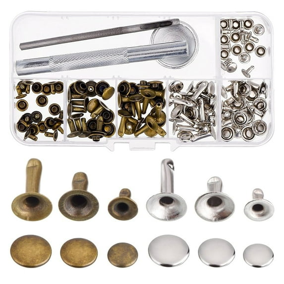 25 Set 100 Pcs Metal Button Snaps Heavy Duty Fasteners Stainless Steel ...