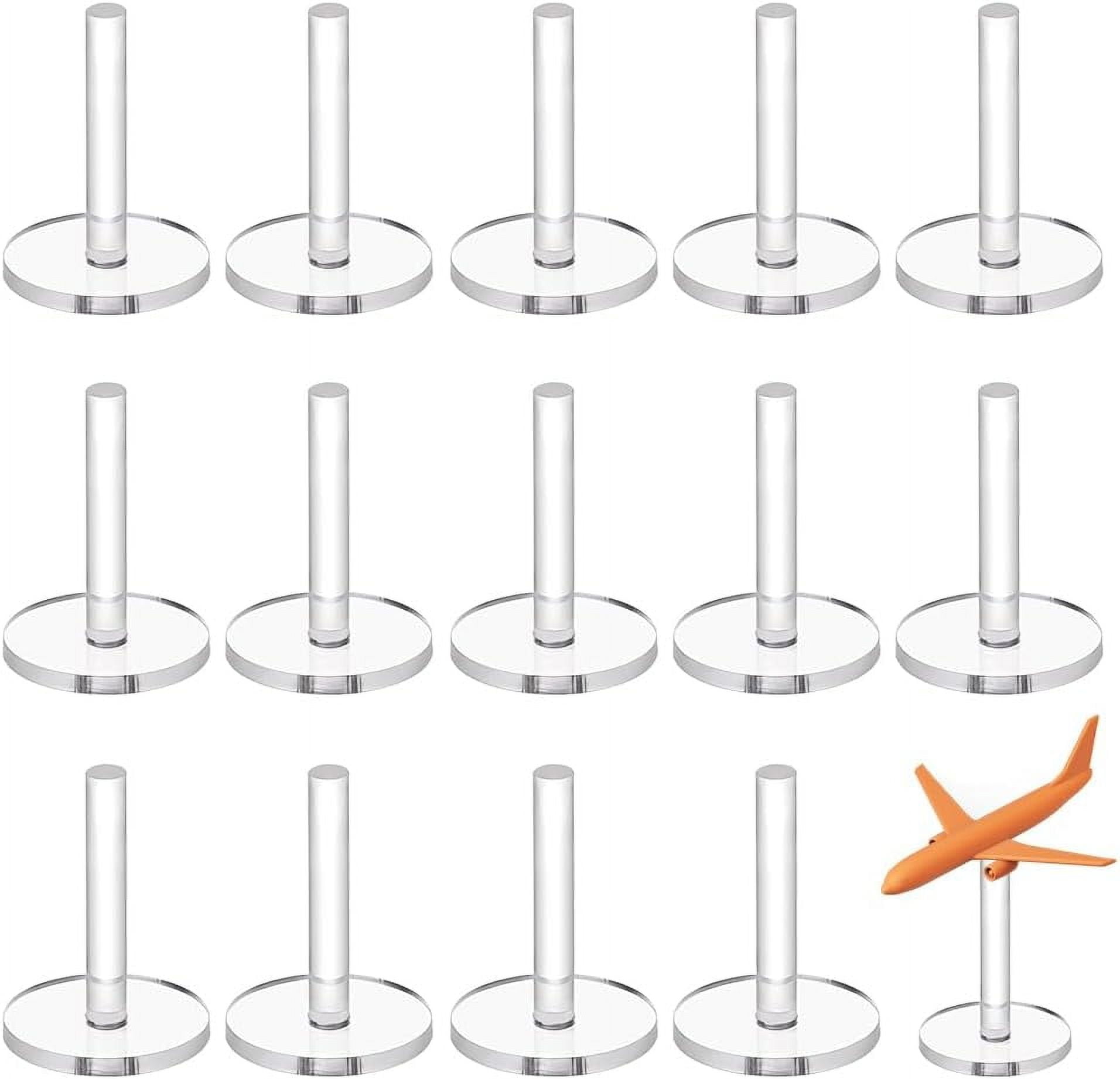25 Set 25 Pcs Acrylic Airplane Model Holders Transparent Stand Display ...