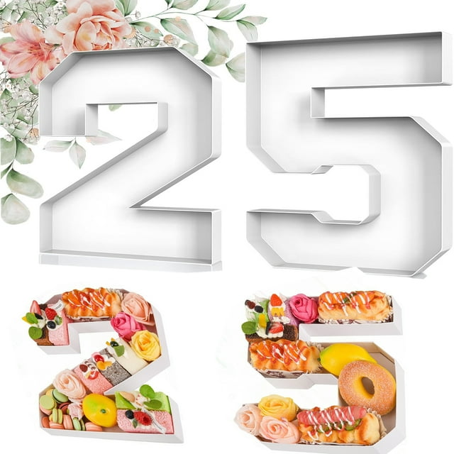 25 Set Cardboard Numbers for Charcuterie, 10'' Number Charcuterie Board ...