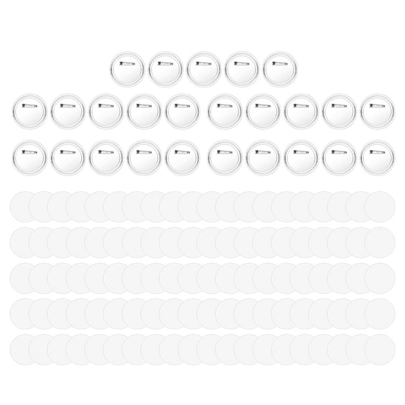 25 Set Clear Acrylic Buttons Clear Plastic Craft Button with Pin Blank ...