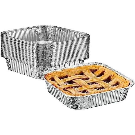[25 Sets 8-Inch Square Foil Pans (Lids Not Included) - Aluminum Pans ...