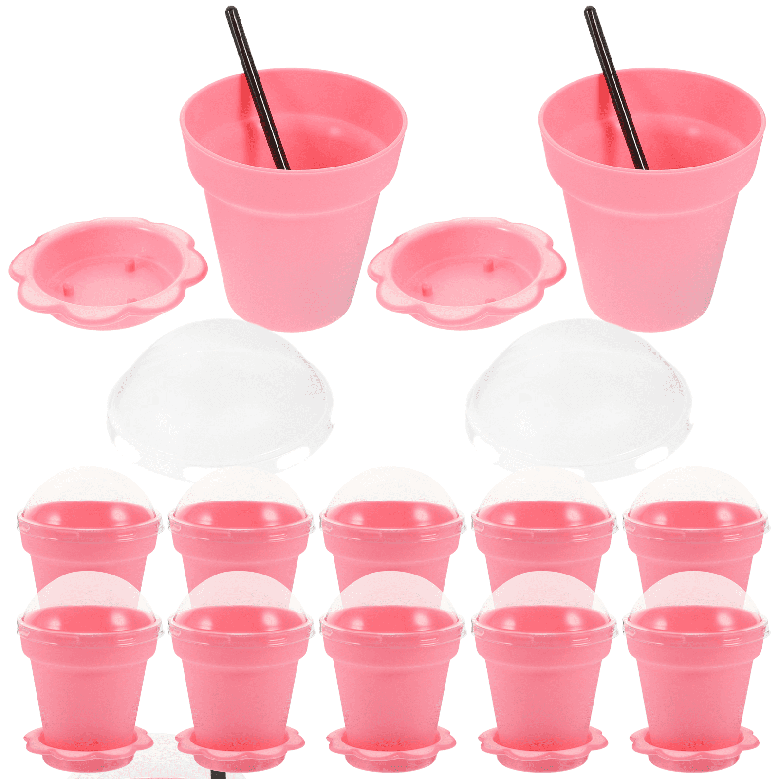 25 Sets Condiment Cup Party Pudding Cups Planter Cake Dessert Mousse ...