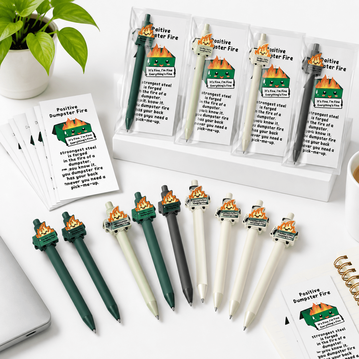 25 Sets Dumpster Fire Gift Ballpoint Pen With Card - Walmart.com