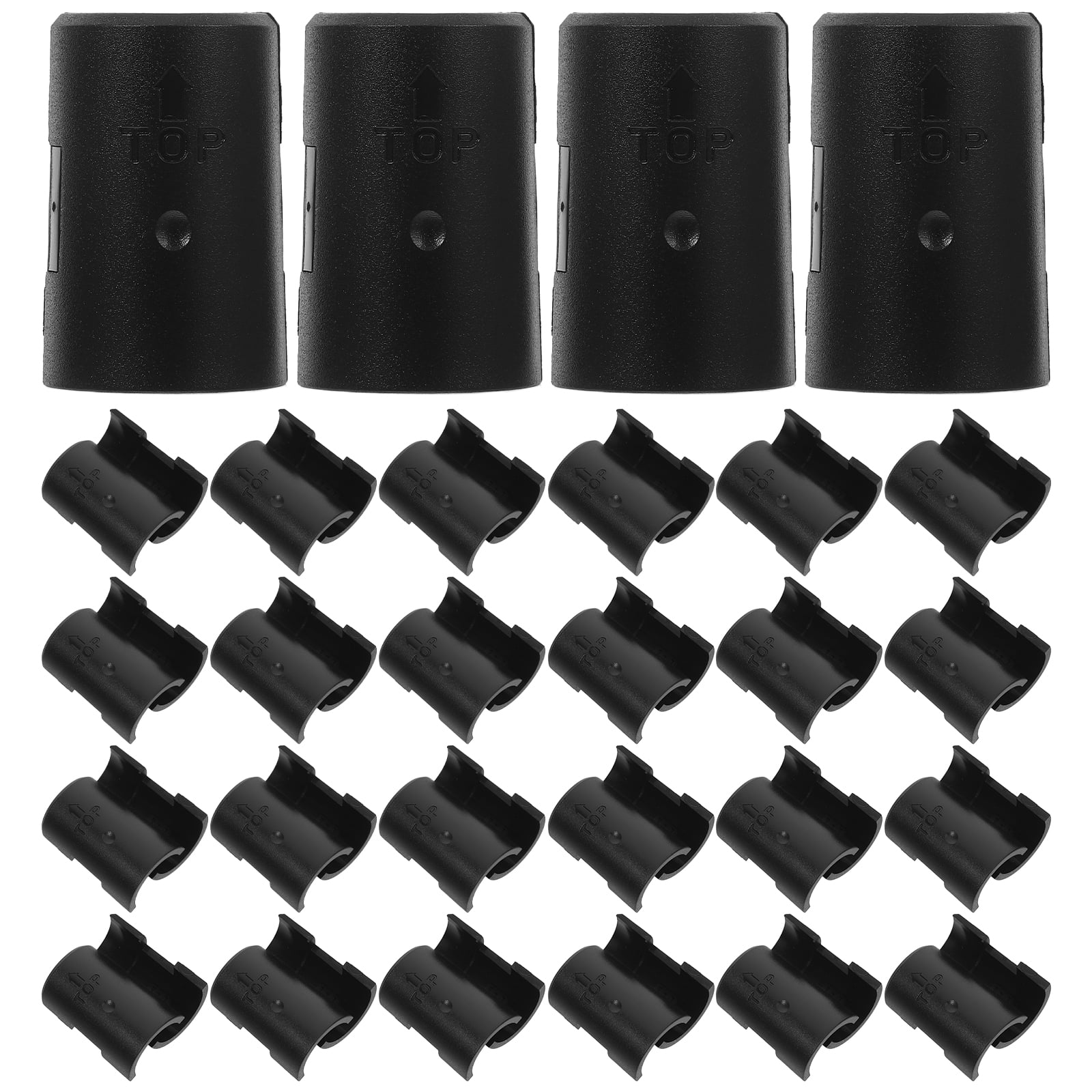 25 Sets Plastic Wire Shelf Label Holder Clips for Metal Shelving Black ...