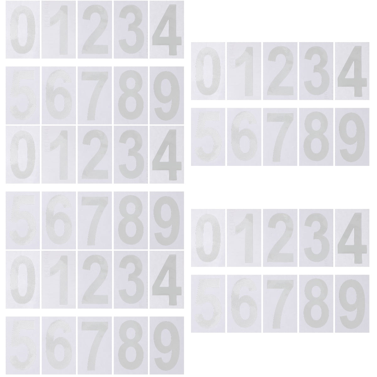 25 Sets Reflective Mailbox Numbers Decals Mailbox Numbers for Outside ...