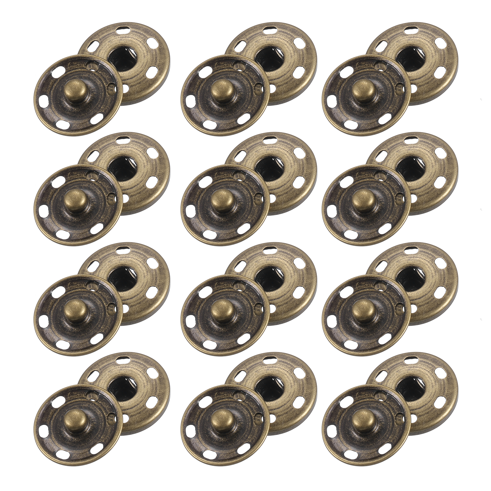 25 Sets Sewing Snap Buttons, Press Buttons Snap Fasteners 21mm, Bronze - Walmart.com