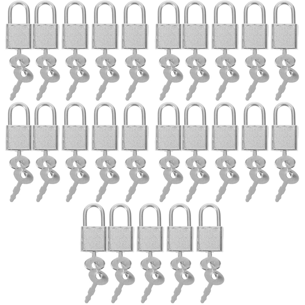 25 Sets of Antique Style Lock Key Set Kids Treasure Chest Locks with ...