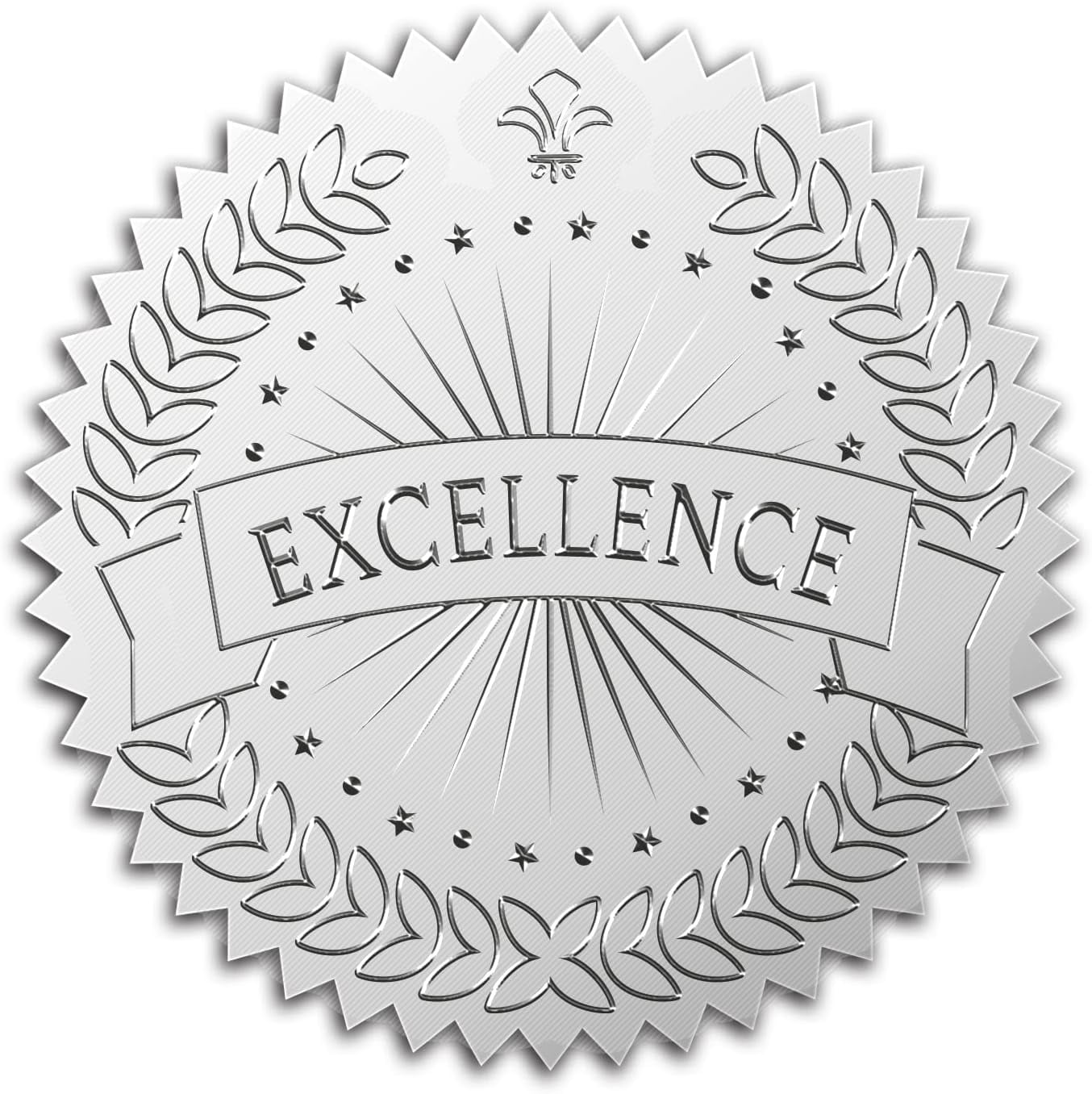 25 Sheet 2" Gold Foil Sticker Excellence 100pcs Certificate Seals ...