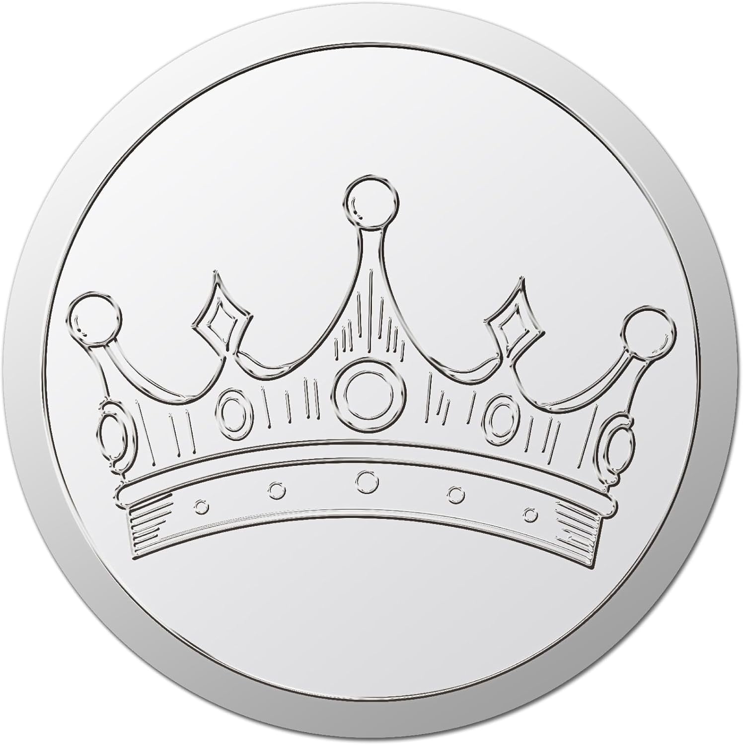 25 Sheet Custom Round Silver Foil Embossed Picture Stickers You Make a ...