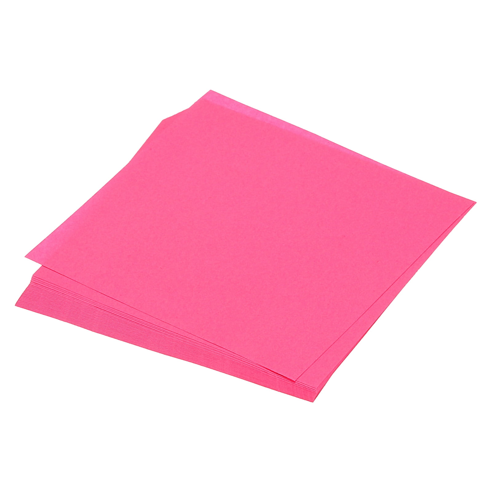 25 Sheet Origami Paper Double Sided Fluorescent Pink 3x3 Inch Square ...