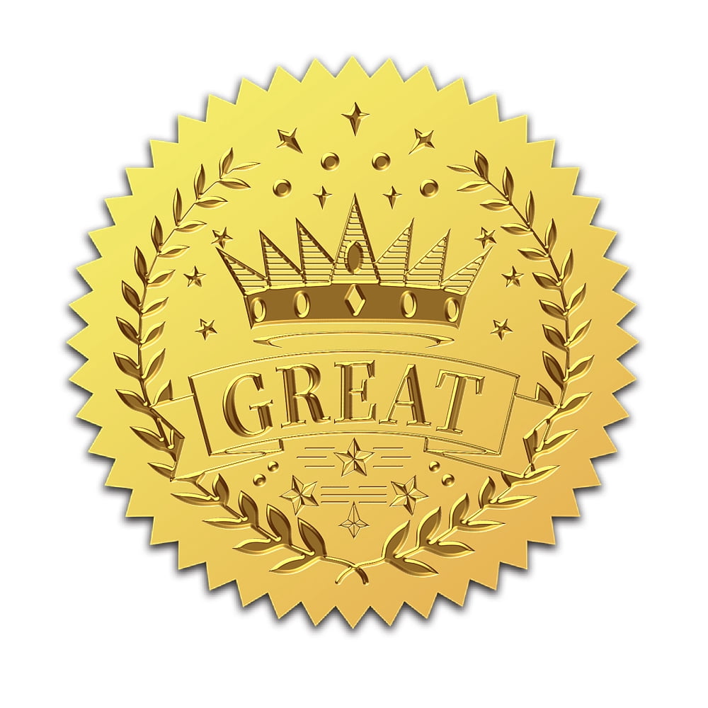 25 Sheet Plastic Self Adhesive Gold Foil Embossed Stickers Decoration ...