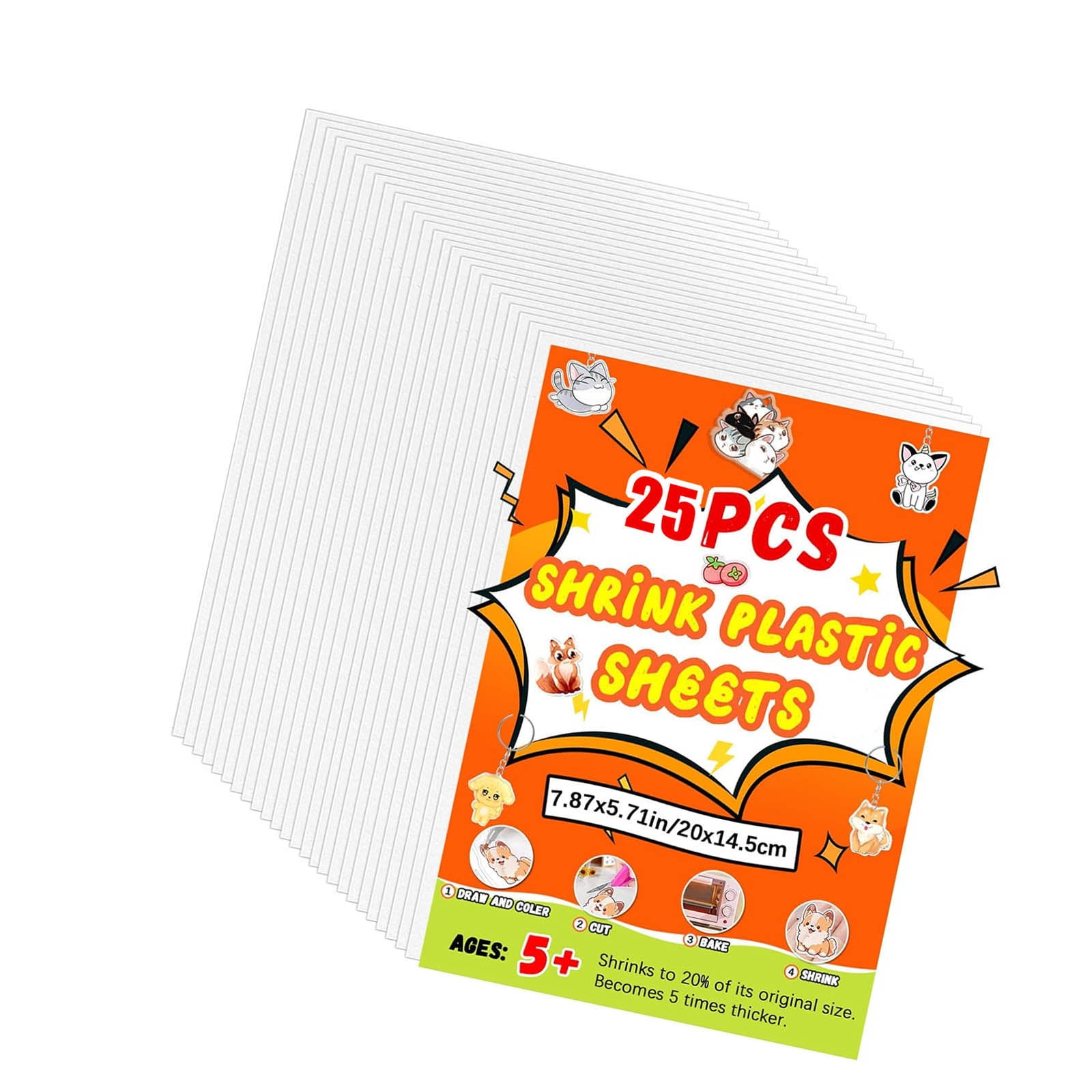25 Sheet Printable Shrink Paper Set Rough Face For Printers Parent ...