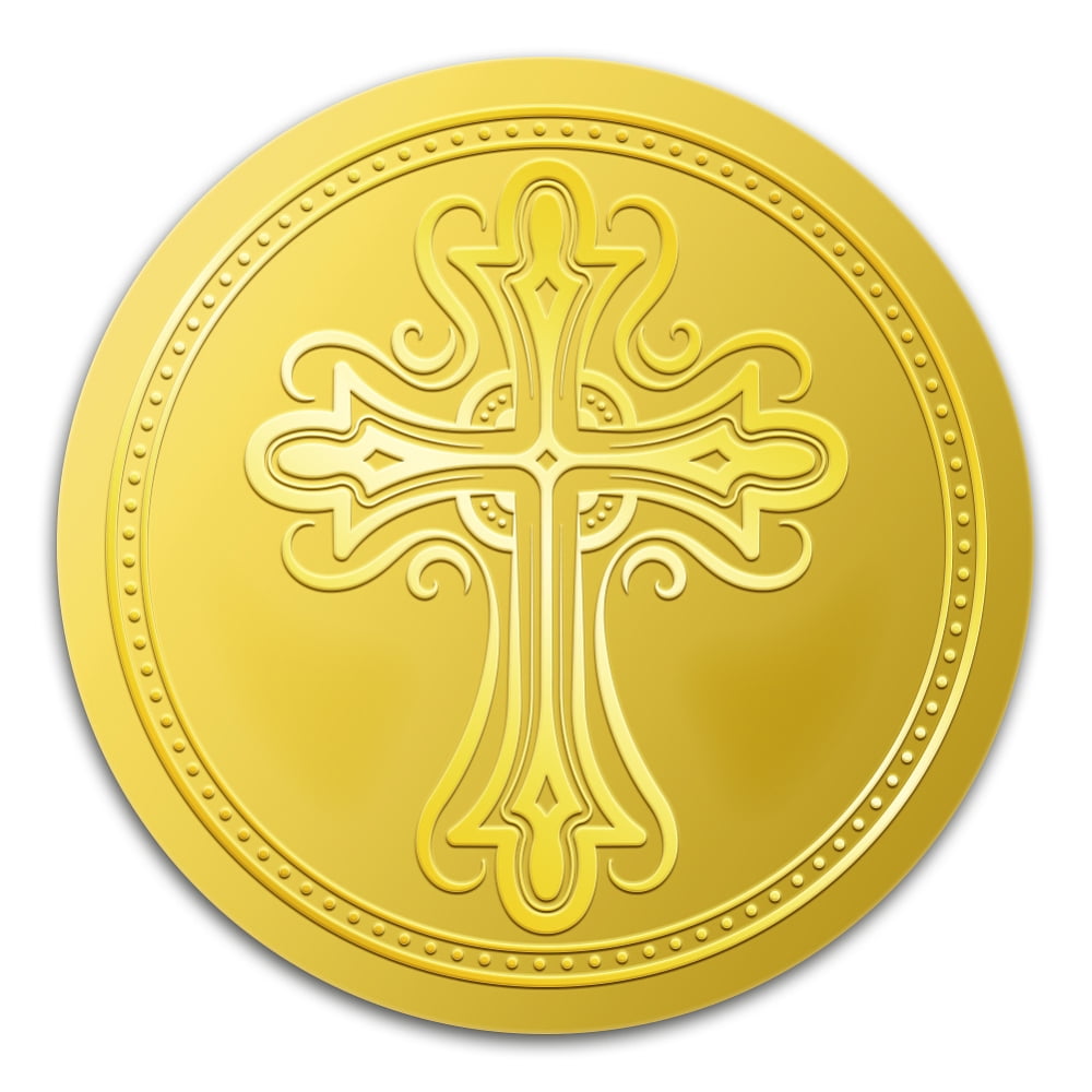 25 Sheet Self Adhesive Gold Foil Embossed Stickers Medal Decoration ...