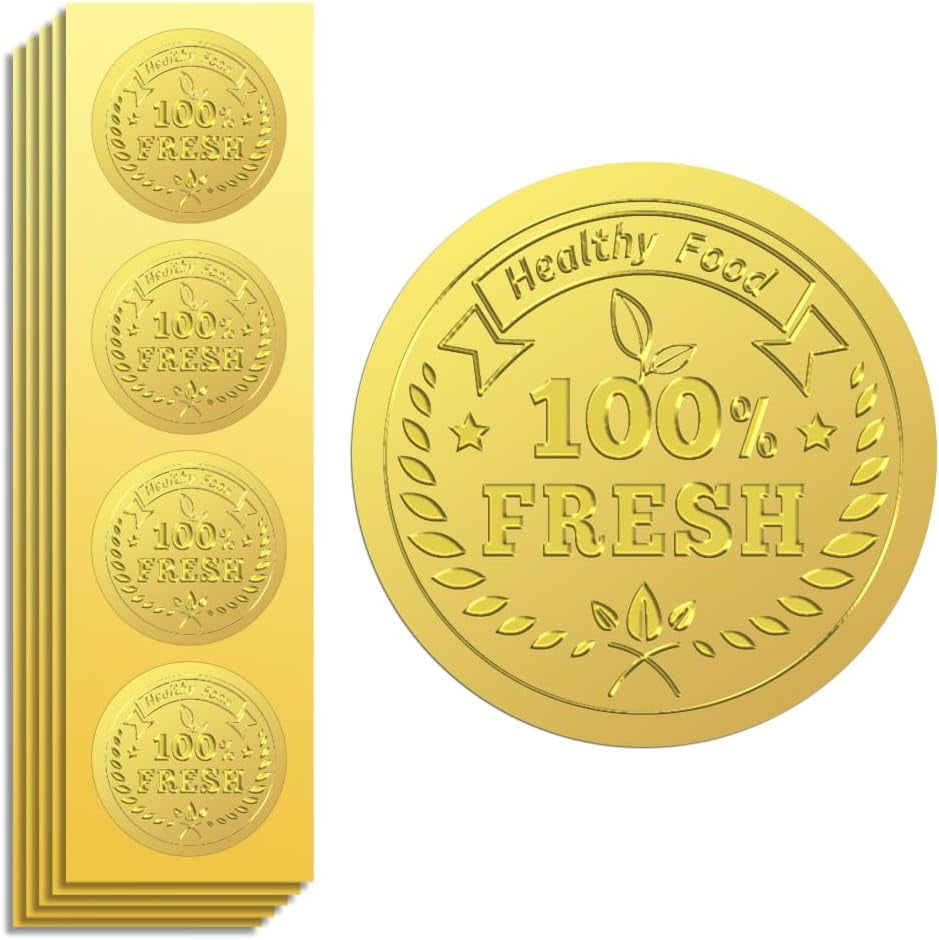 25 Sheet Self Adhesive Gold Foil Embossed Stickers Medal Decoration ...