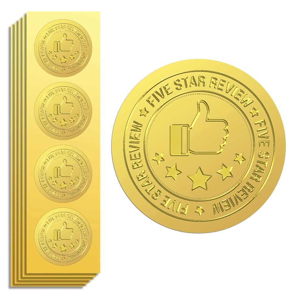 25 Sheet Self Adhesive Gold Foil Embossed Stickers Medal Decoration ...
