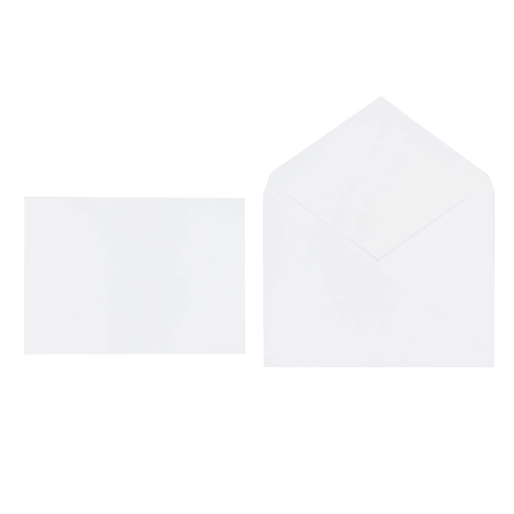 25 Sheets (600 total) 4” x 5.5” White Cards & Envelopes by ...