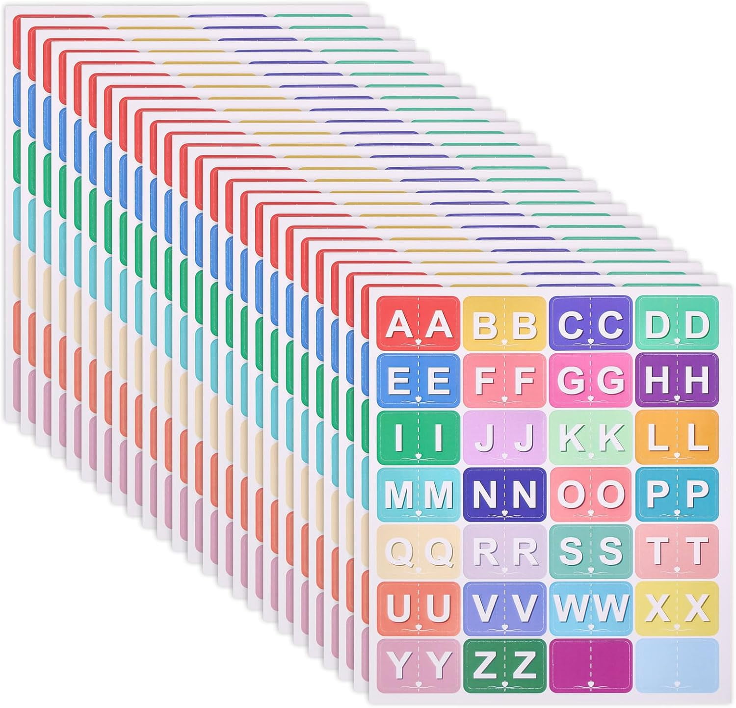 25 Sheets Alphabet A to Z 26 Letters Index File Folder Labels ...
