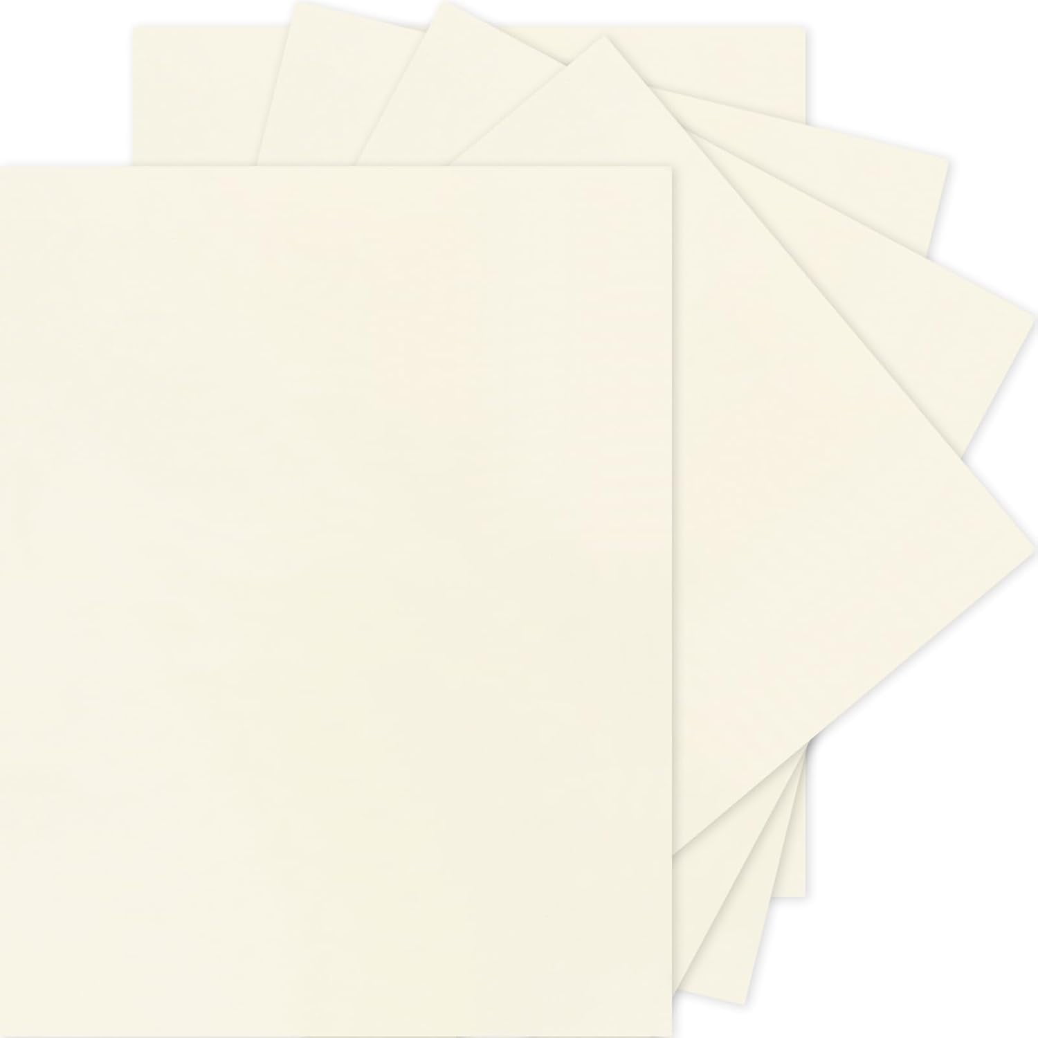 25 Sheets Cream Cardstock Paper 8.5 x 11 inch, 250 GSM/92 lb Off White ...