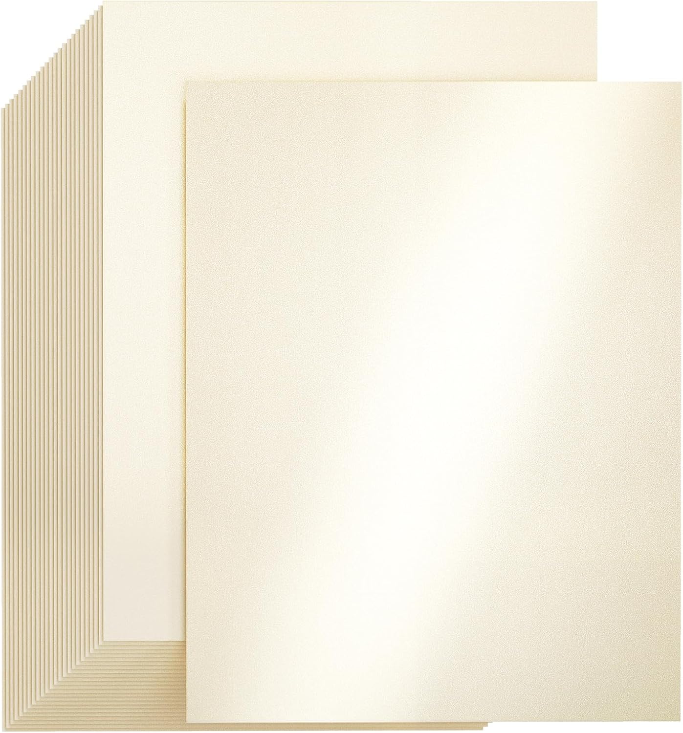 25 Sheets Cream Shimmer Cardstock Printer Paper 8.5 x 11, 78lb/210gsm ...