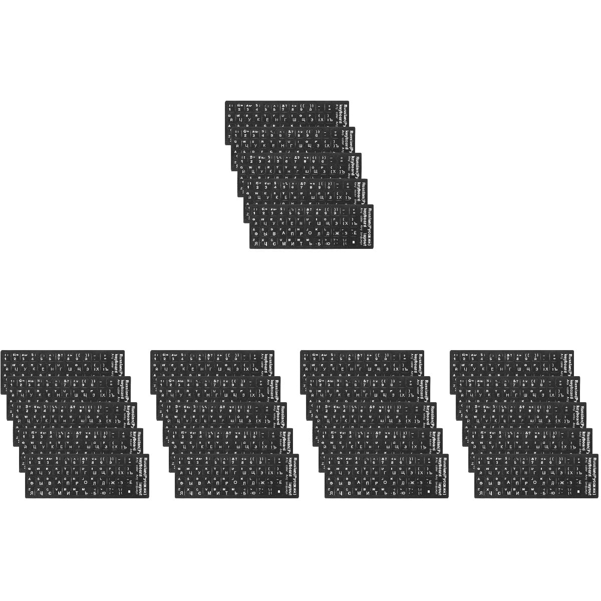 25 Sheets Keyboard Sticker Russian Keyboard Label Decoration Computer ...