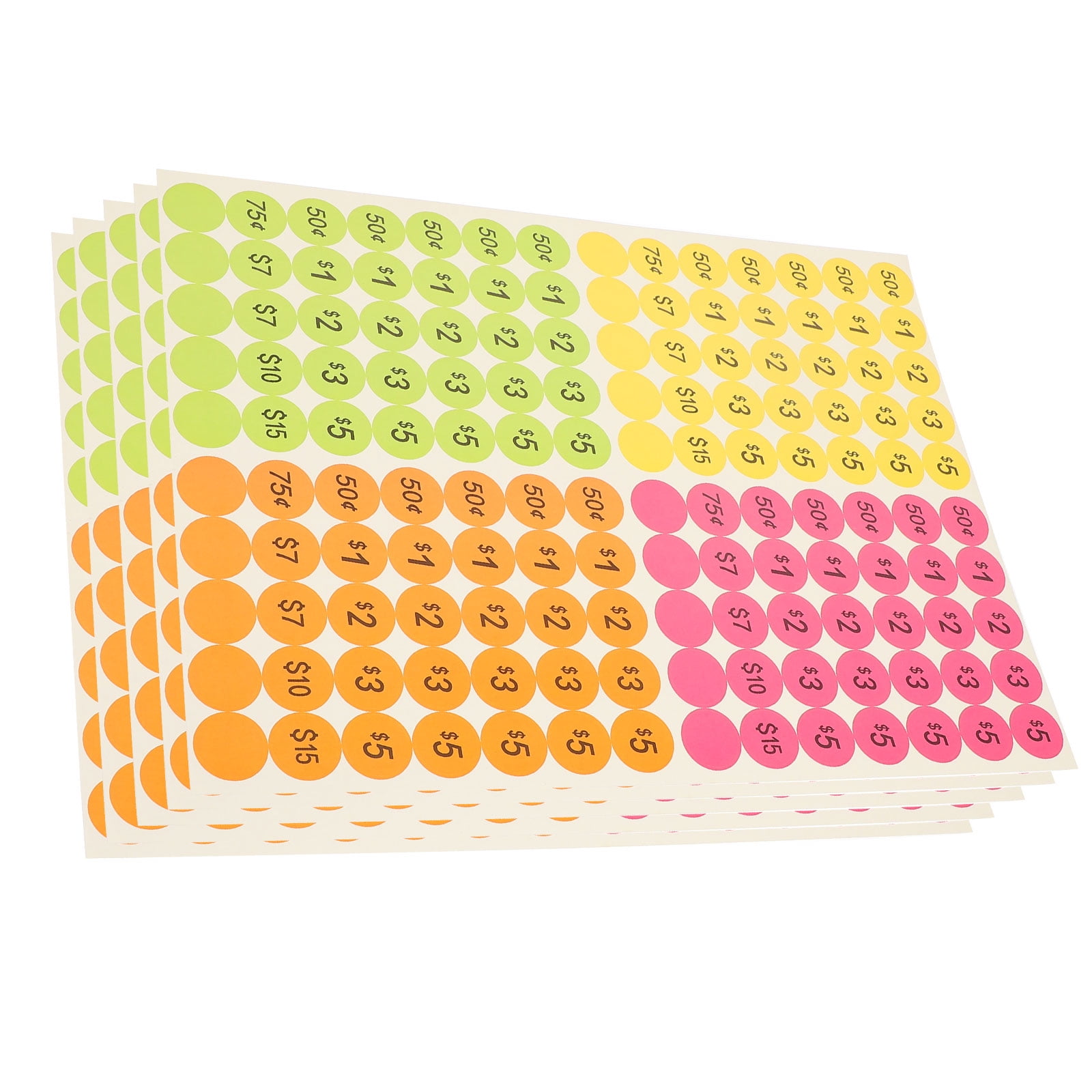 25 Sheets Price Label Paper Small Pricing Stickers Tags Merchandise ...