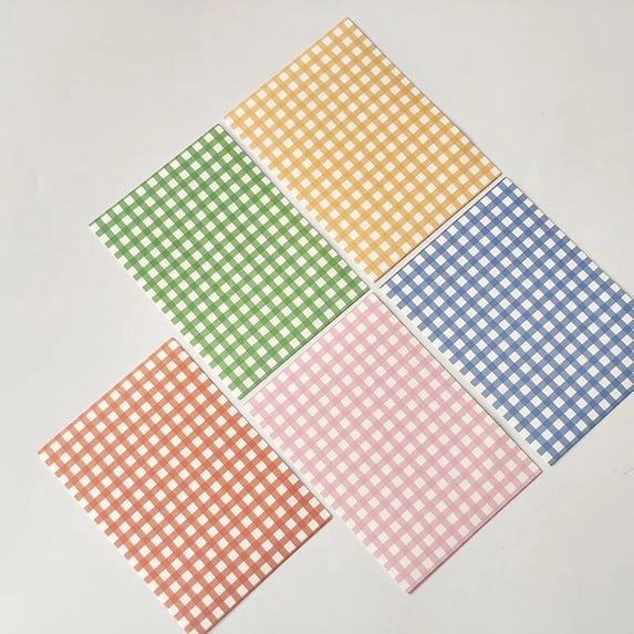 25 Sheets Retro Milk Cow Grid Collage Material Paper DIY Scrapbooking ...