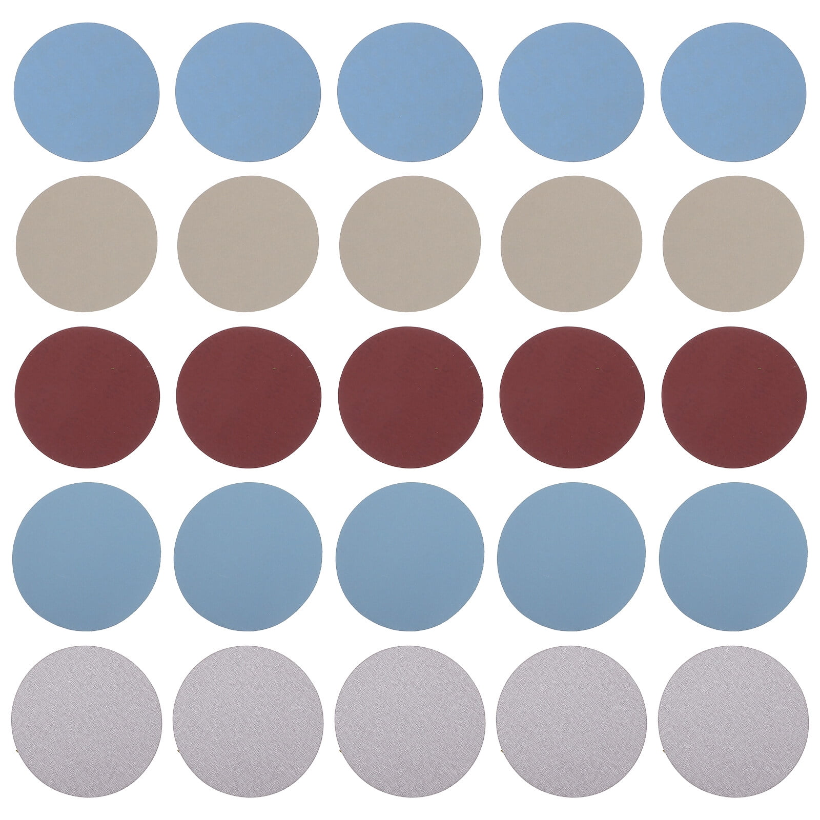 25 Sheets Round Sandpaper Adhesive Grinding Paper Wood Polishing ...