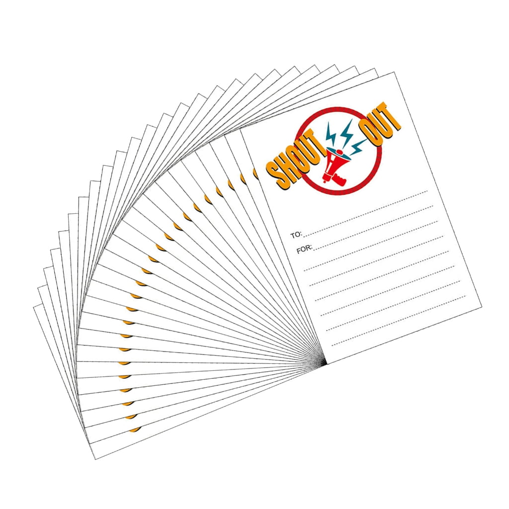 25 Sheets Shout Out Cards Appreciation Reward Cards For Teachers ...