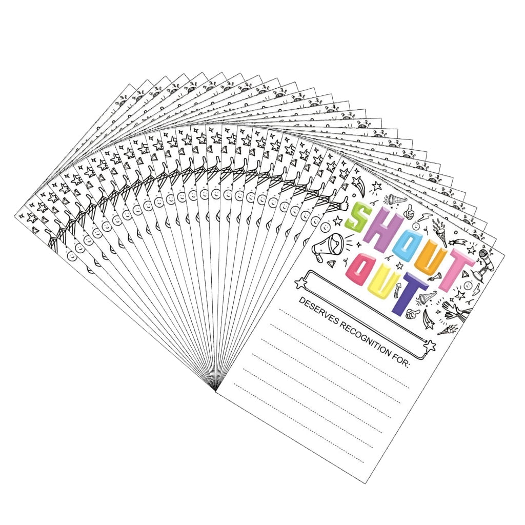 25 Sheets Shout Out Cards Student Appreciation Reward Cards For Student ...