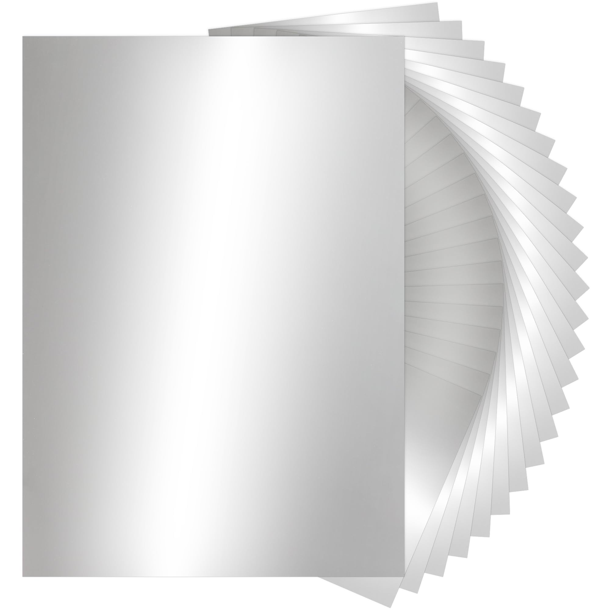 25 Sheets Sliver Mirror ESF27 Cardstock Paper - 250gsm/92Ib Metallic ...