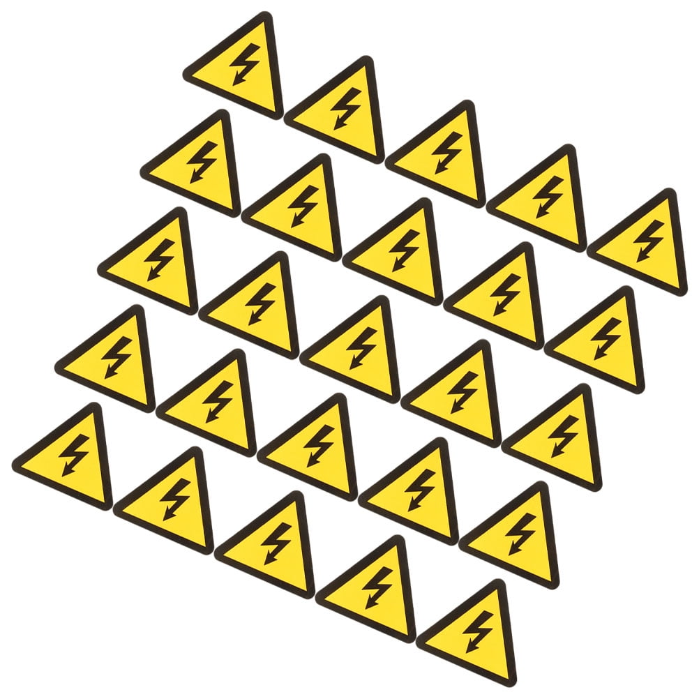 25 Sheets of Caution Electric Shocks Stickers Electric Shocks Warning ...