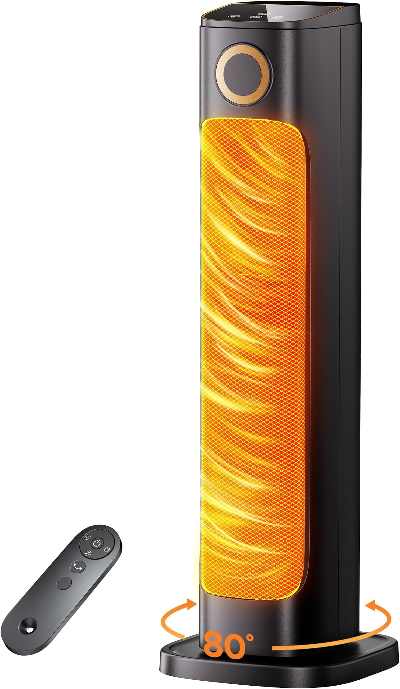 25" Space Heater Indoor, 1500W Heat, Heater Fan Combo, 15H Timer ...