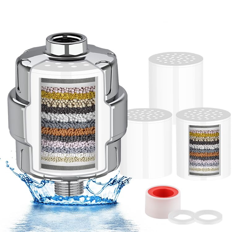 25-Stage Shower Filter, High Output Water Softener That Filters Out ...