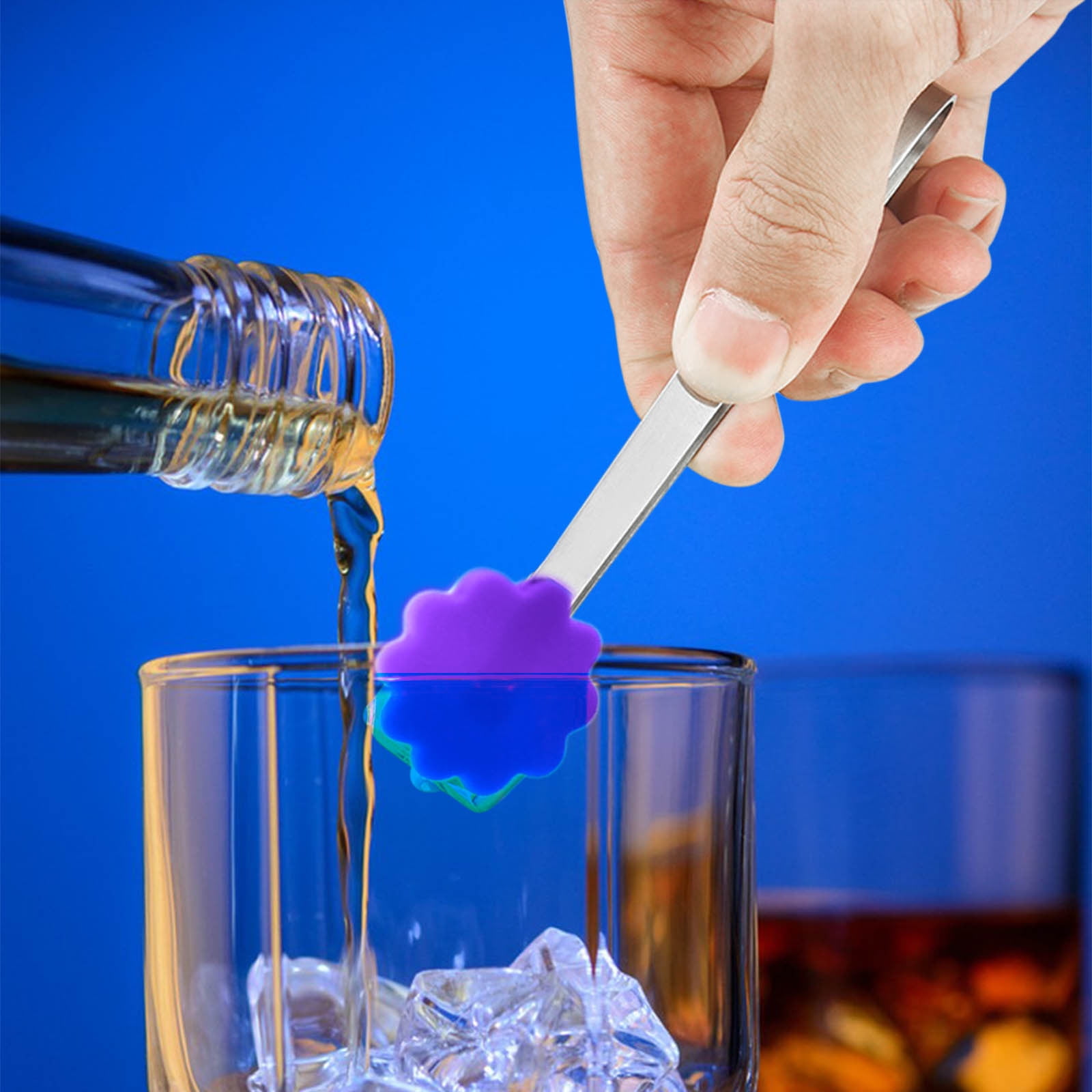 Under 25, Stainless Steel Mini Ice Cubes, Silicone Food Clips, Compact ...