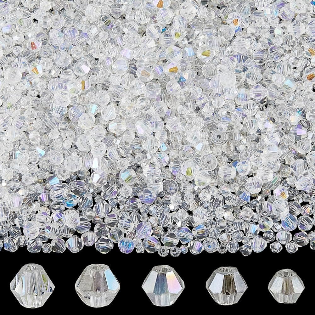 25 Strands 5 Styles Transparent Electroplate Glass Beads Strands ...