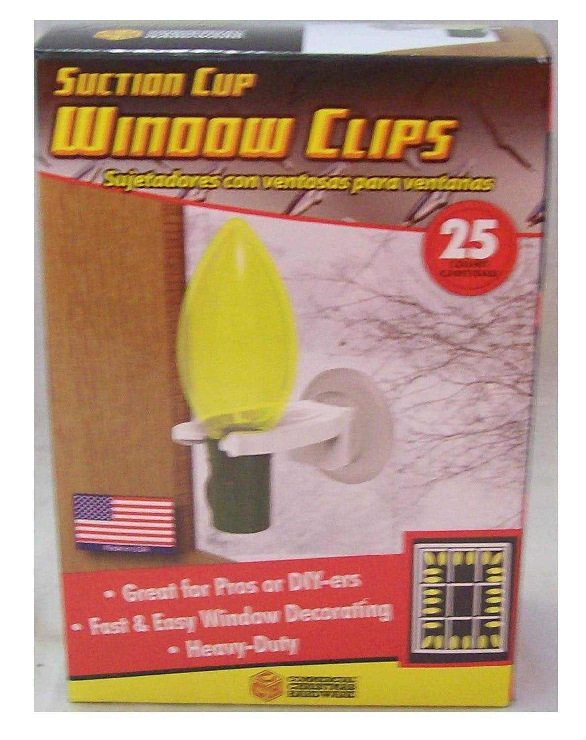 25 Suction Cup Window Light Clips Holds Any Size Lights - Walmart.com