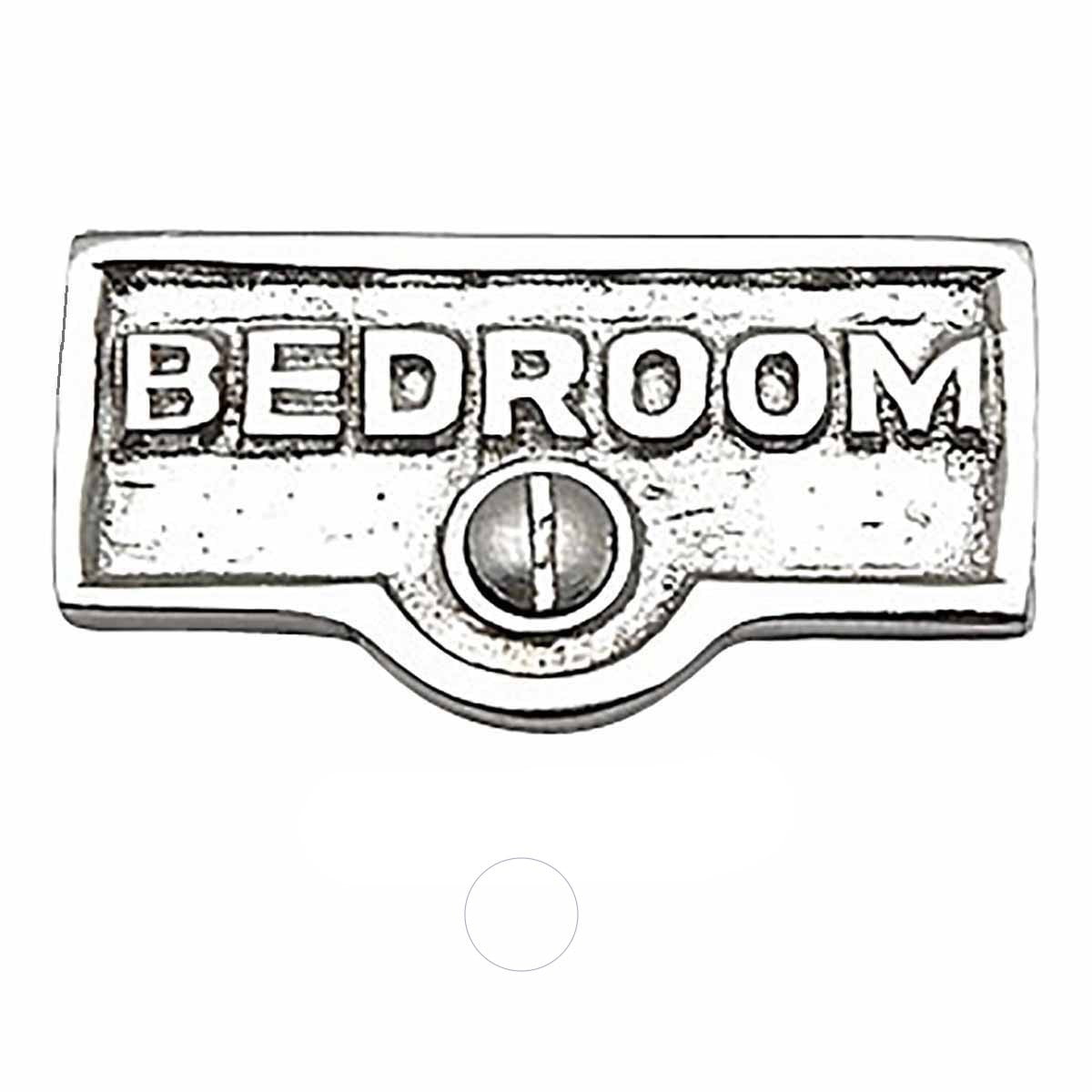 25 Switch Plate Tags BEDROOM Name Signs Labels Chrome Brass Traditional ...