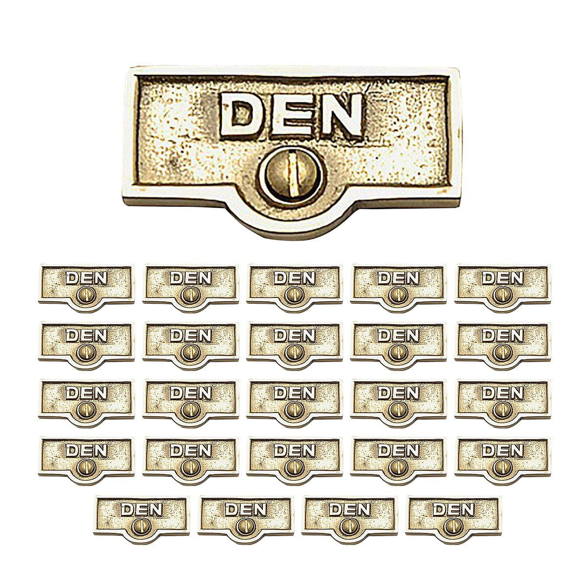 25 Switch Plate Tags DEN Name Signs Labels Lacquered Brass Traditional ...