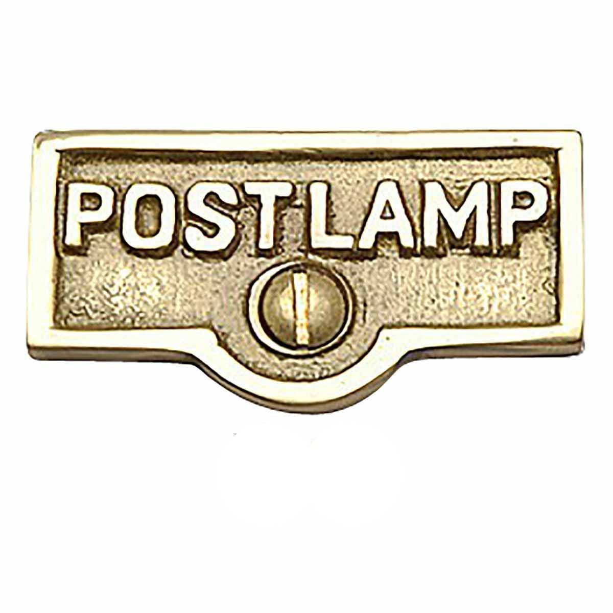 25 Switch Plate Tags POST LAMP Name Signs Labels Brass Traditional ...