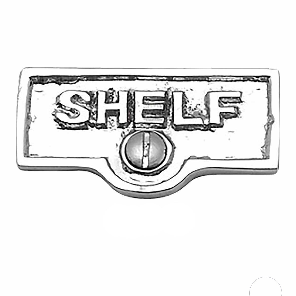 25 Switch Plate Tags SHELF Name Signs Labels Chrome Brass Traditional ...