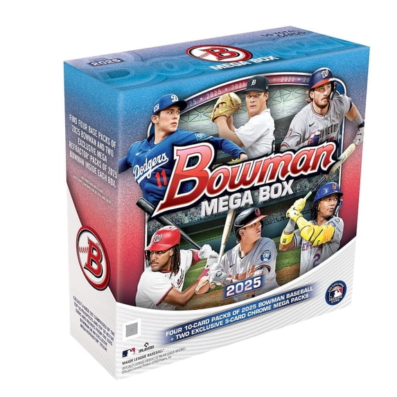 2025 Bowman Baseball Mega Box, includes four packs - Walmart.com