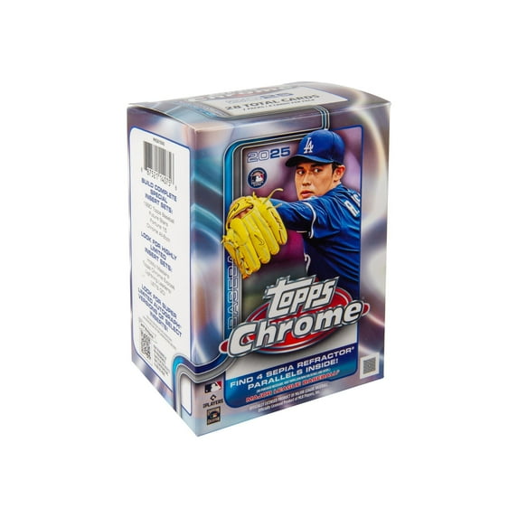 2025 Topps Chrome Baseball Trading Cards Value Box - Walmart.com