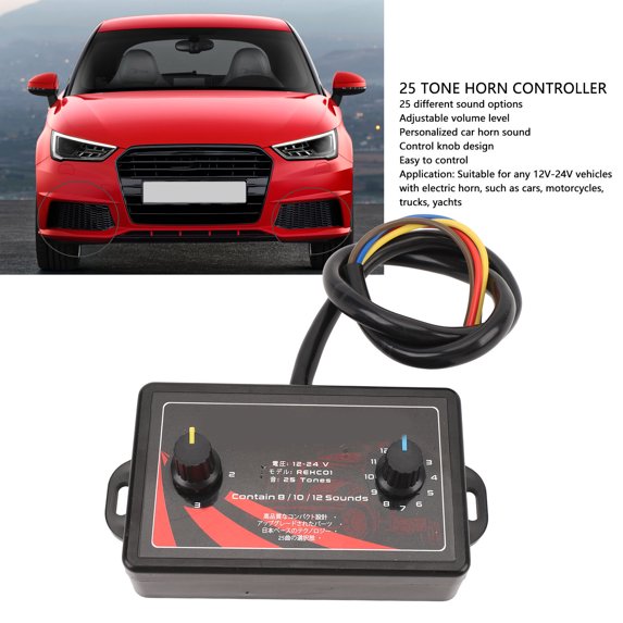 Horn Controller For Truck | 25-tone 12V/24V Car Control Box - Music