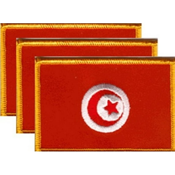 25 Tunisia Flag Patches, Embroidered Iron On or Sew On, Measures 3.50" x 2.25" - Walmart.com