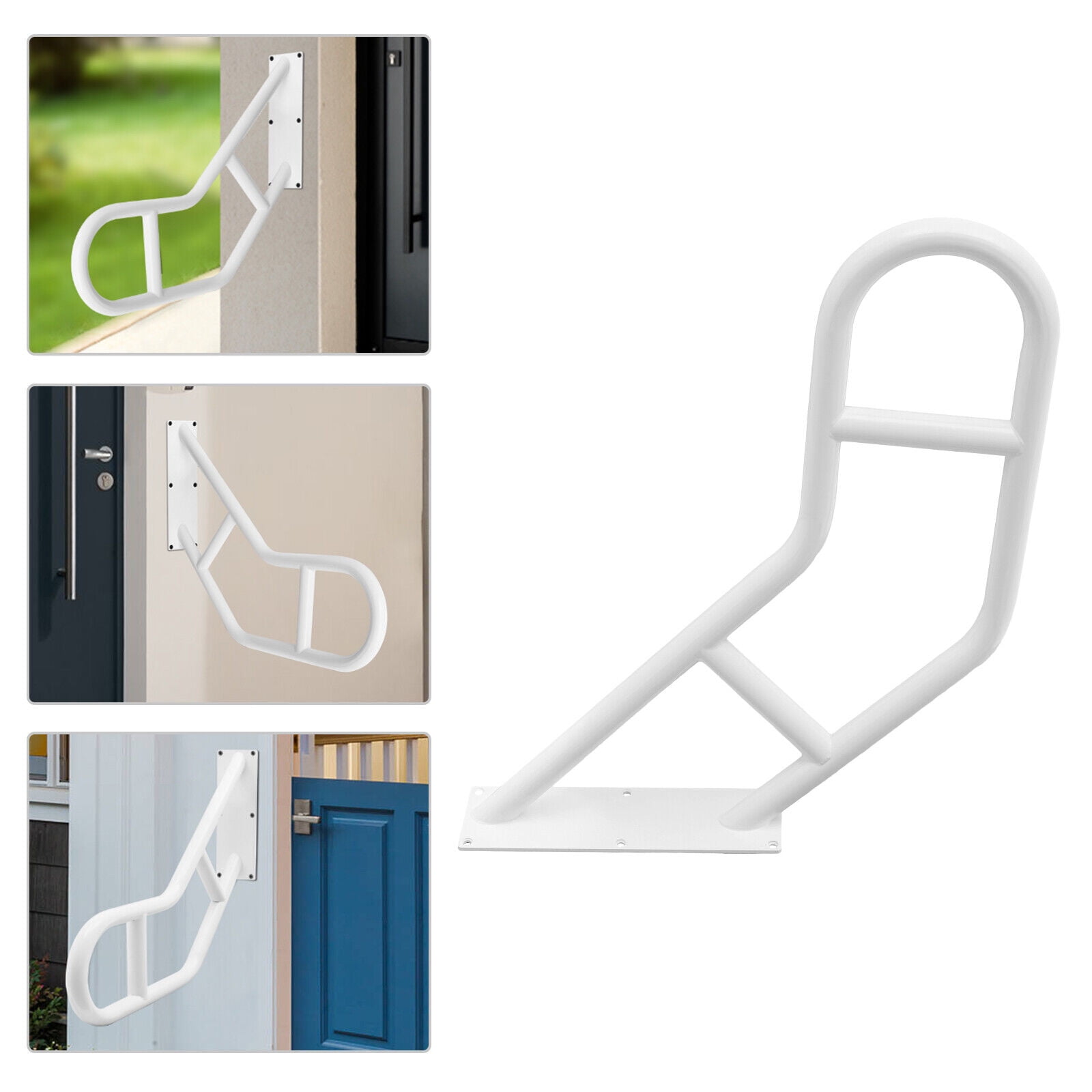 25" U-Shaped Handrail Railing for Steps Wall Mount Step Hand Rail Grab ...