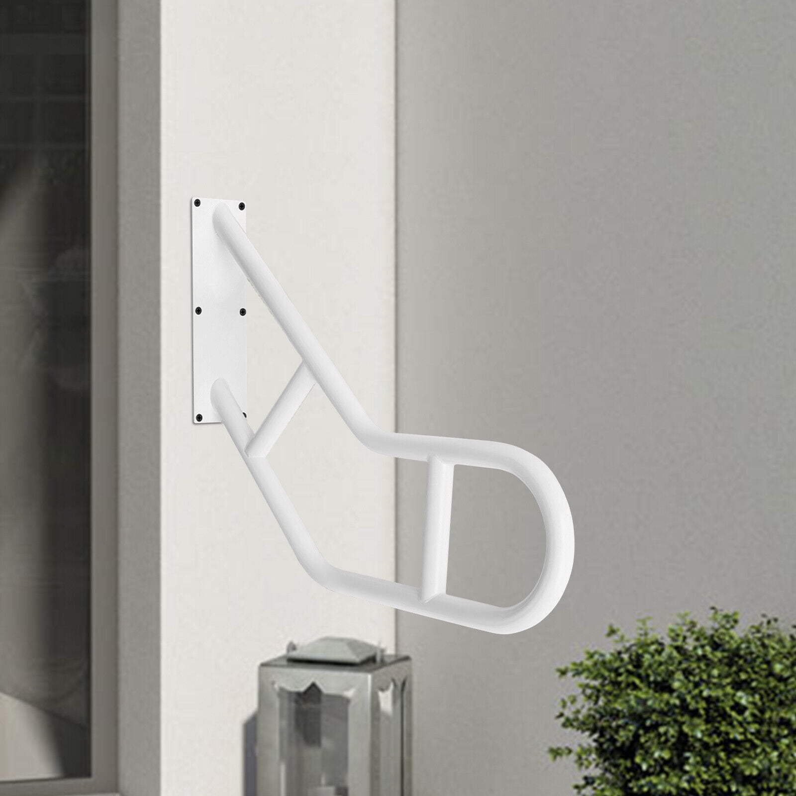 25" U-shaped Handrail Steps Assist Railing Wall Mounted Step Hand Rail ...