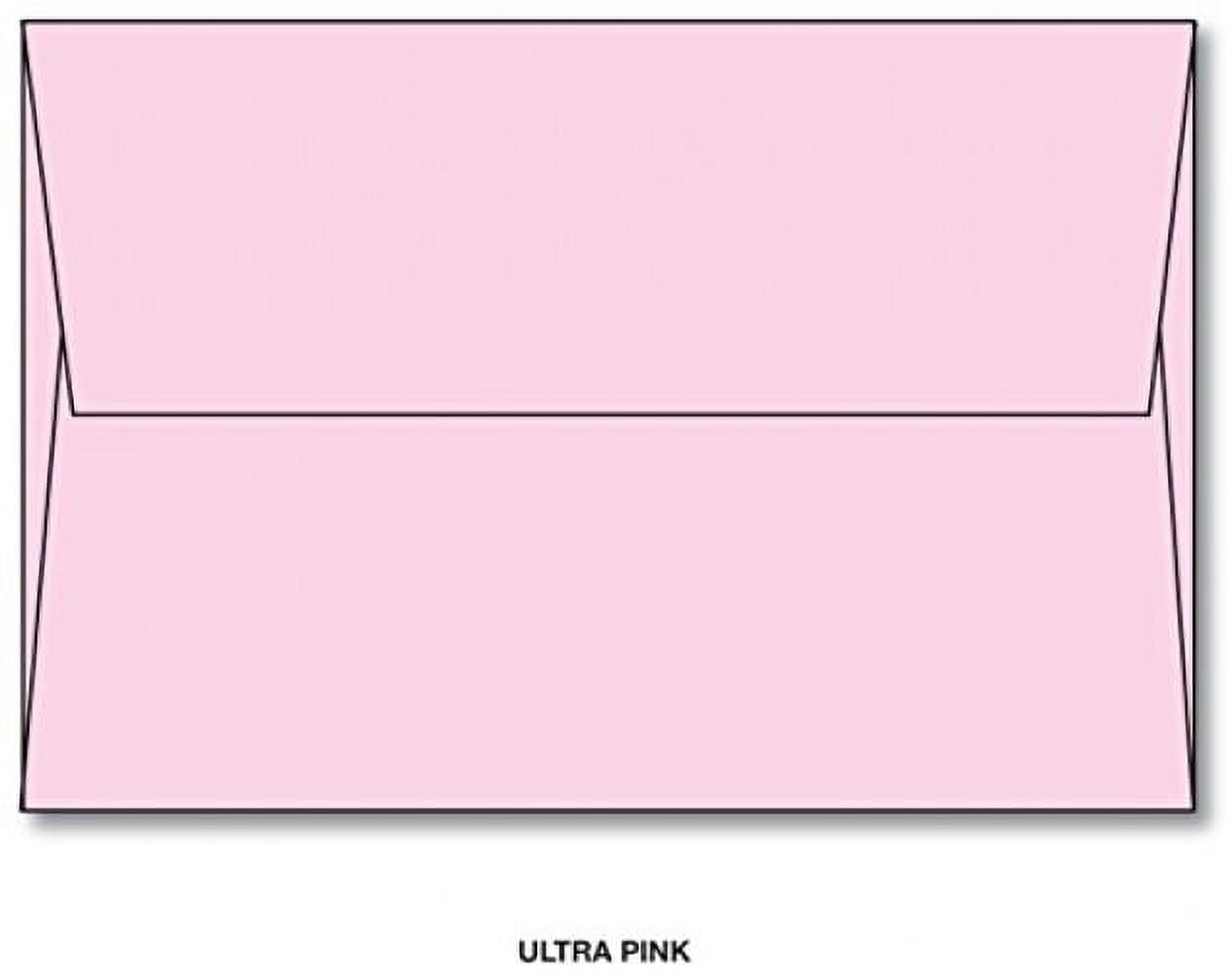 25 Ultra Pink A6 Envelopes - 6.5" x 4.75" - Square Flap - Walmart.com