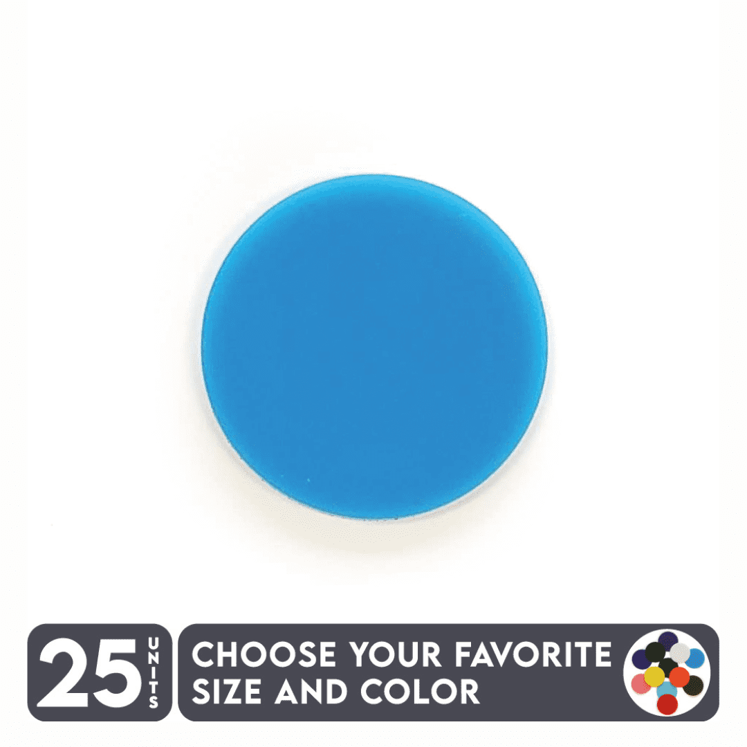 25 Units Acrylic Circle Blanks 1/8" Thick – Clear or Solid Color ...