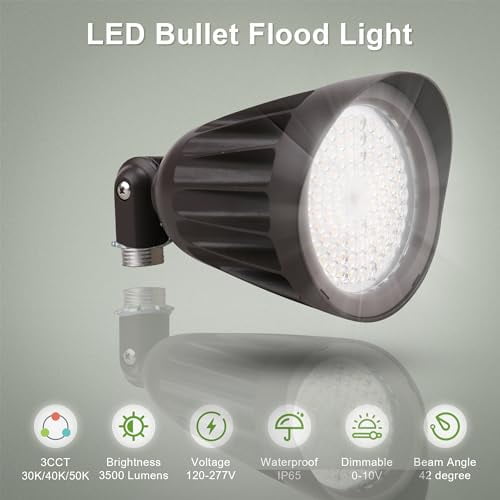 25 Watt LED Spot Light - 3,500 Lumens - Color Selectable 30K/40K/50K ...