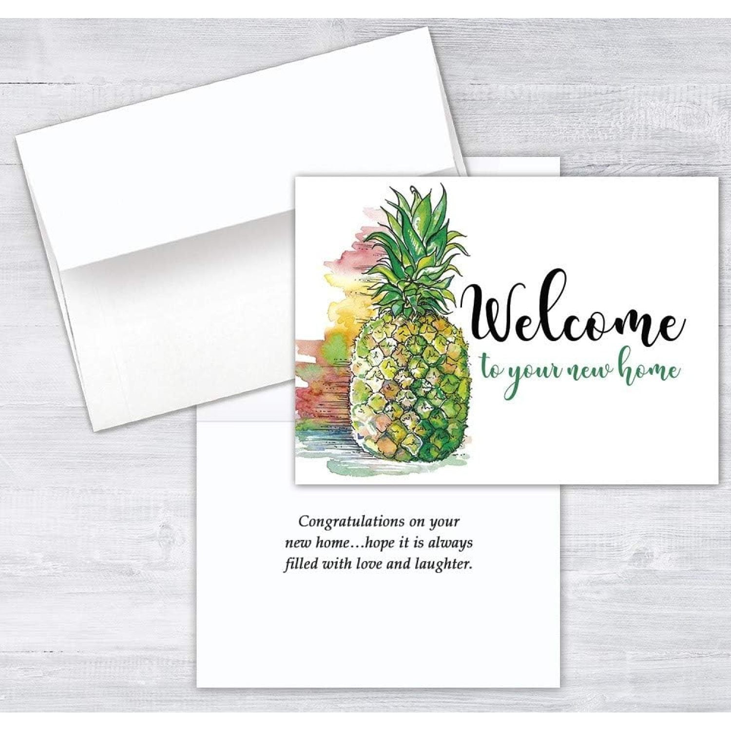 25 Welcome to Your New Home Cards - Pineapple Design - 26 White ...